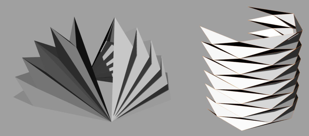 Foldable structure & Origami Yoshimura pattern - Atelier No'Au