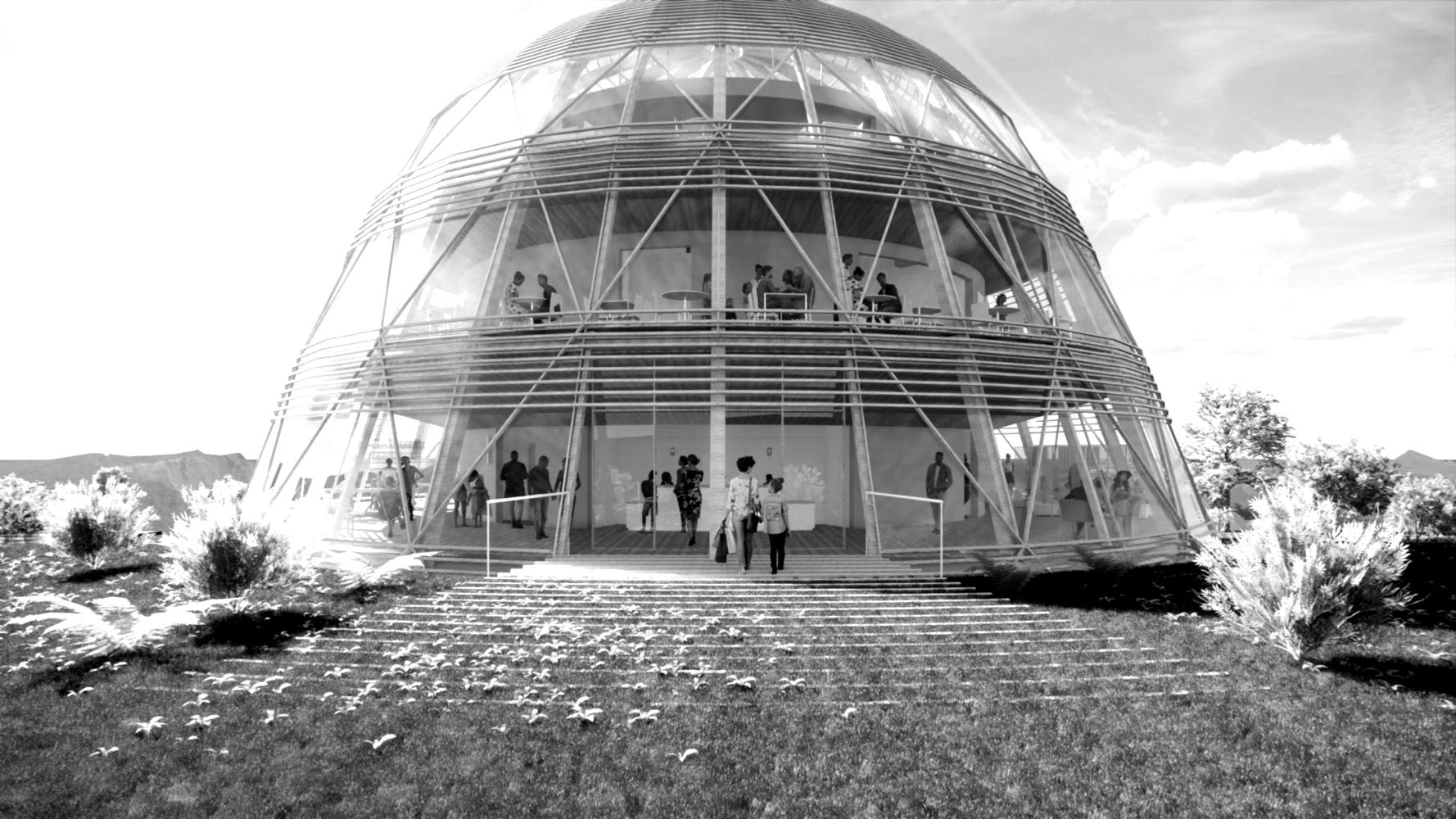Timber Dome for a Museum & a Panoramic Restaurant in a National Park ...